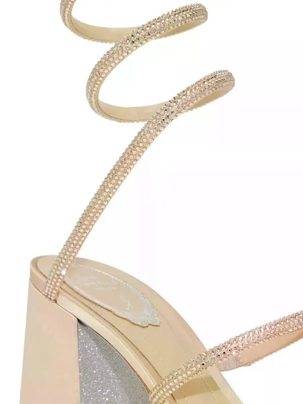 Rene Caovilla Cleo Crystal-embellished Spiral-strap Sandals
