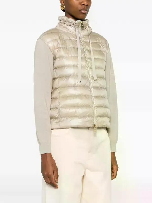 Herno Quilted Zip Jacket - Neutrals