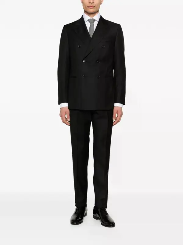 Caruso Wool Double-breasted Suit