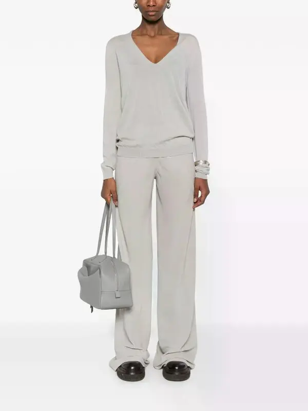 Rick Owens Ribbed Palazzo Pants - Grey