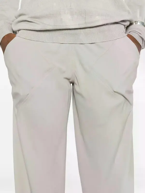 Rick Owens Ribbed Palazzo Pants - Grey