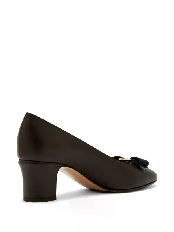 FERRAGAMO Pumps With Bow Detailing - Brown