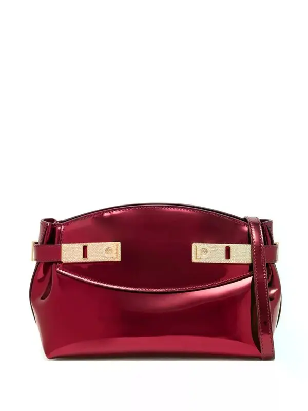 FERRAGAMO Hug Clutch With Crystal Embellishments