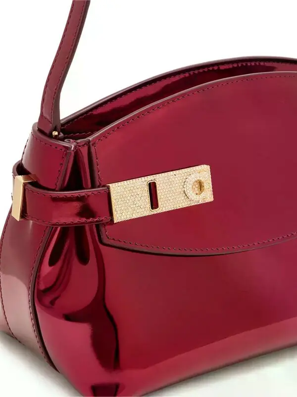 FERRAGAMO Hug Clutch With Crystal Embellishments