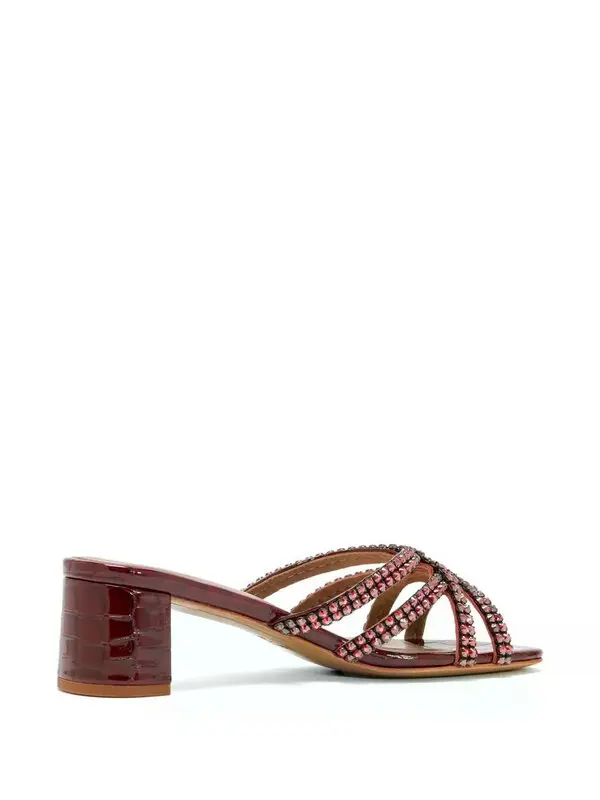 NICOLI Embellished Crisscross Sandals