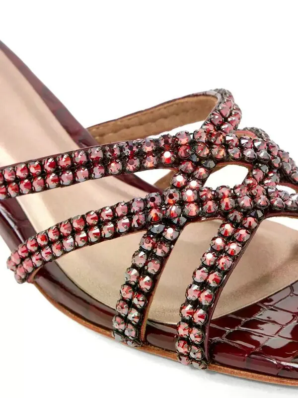 NICOLI Embellished Crisscross Sandals