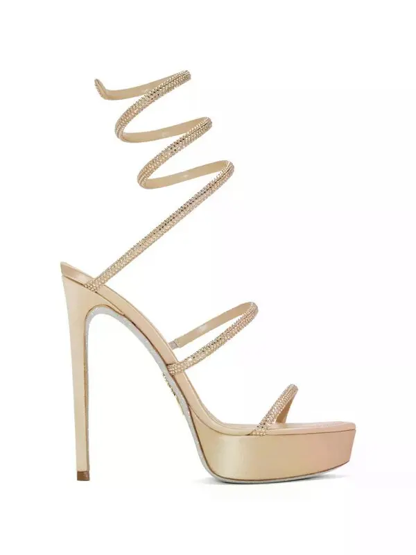 Rene Caovilla Platform Crystal Embellished Sandals