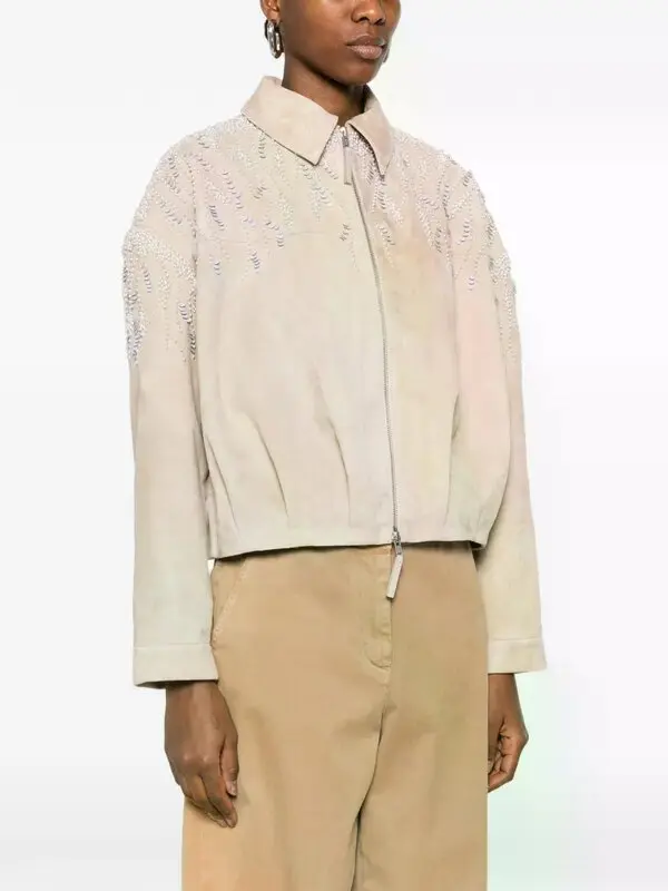 SWORD 6644 Embellished Bomber Jacket