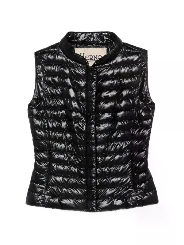 Herno Zip-fastening Quilted Gilet - Black