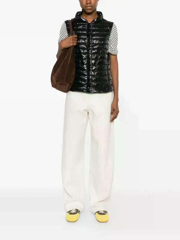 Herno Zip-fastening Quilted Gilet - Black