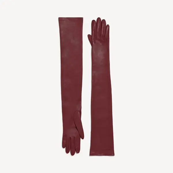 Balenciaga Long Fitted Gloves - Red