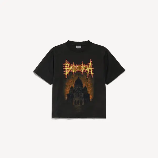 Balenciaga Sacré Caur Medium Fit T-shirt - Black