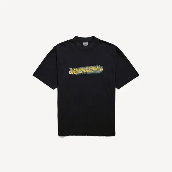Balenciaga Messy Spray Medium Fit T-shirt - Black