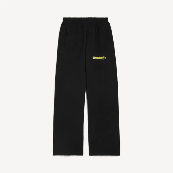 Balenciaga Messy Spray Baggy Sweatpants - Black