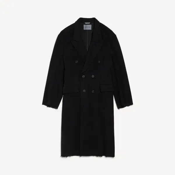 Balenciaga Raw Edge Coat - Black