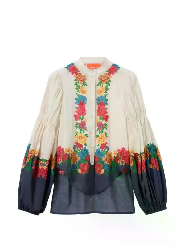 La DoubleJ Floral Placée Blouse - Neutrals