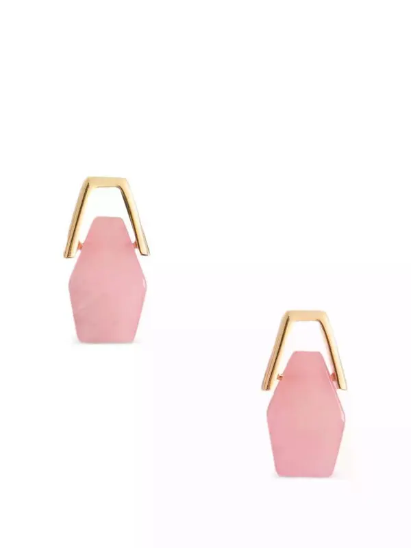 La DoubleJ Resin Geometric Earrings - Gold