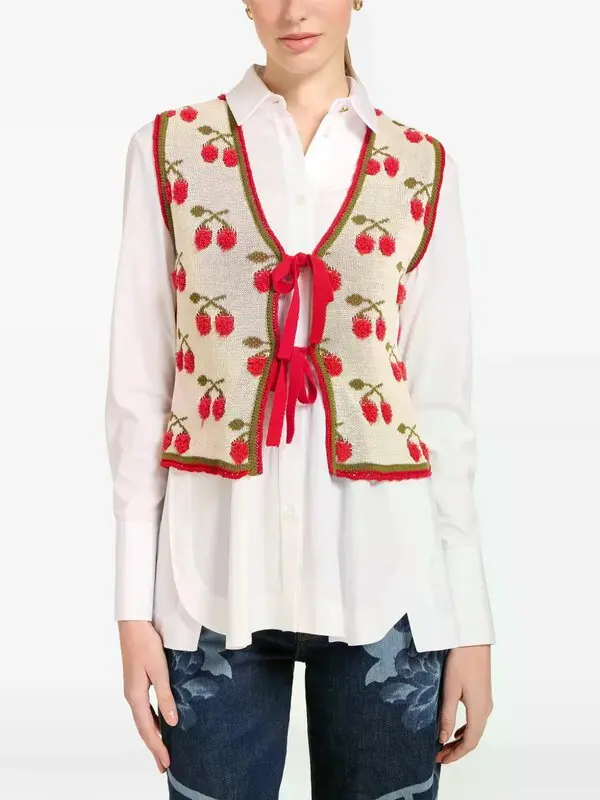 La DoubleJ Cherry Tie Gilet