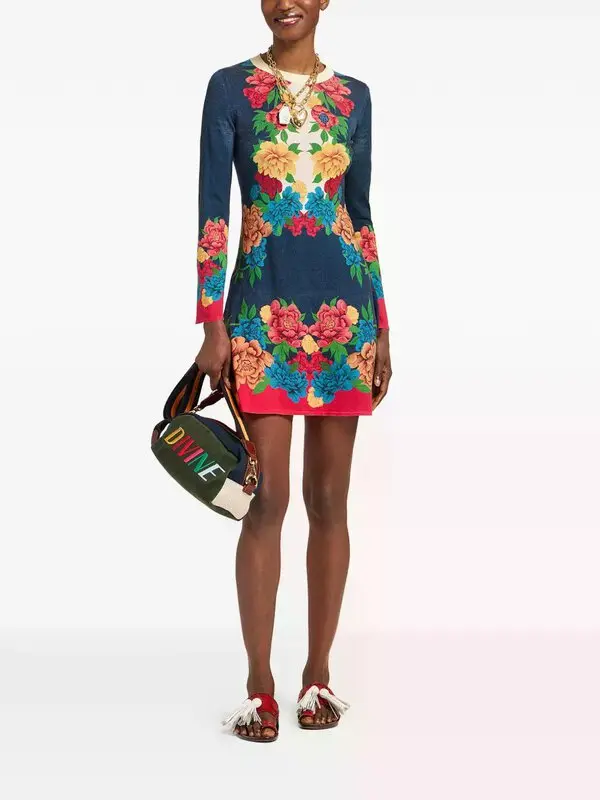 La DoubleJ Mini Swing Floral-print Dress