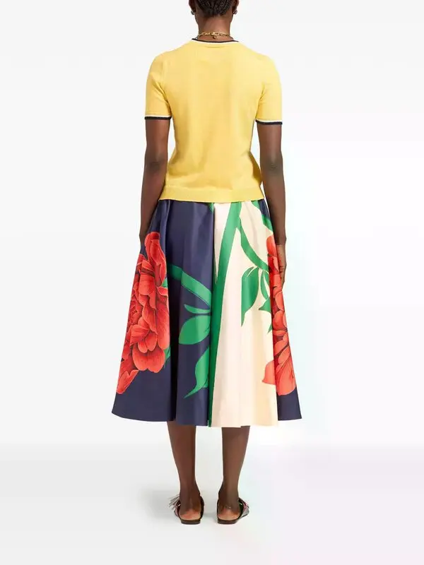 La DoubleJ Floral Ballerina Midi Skirt