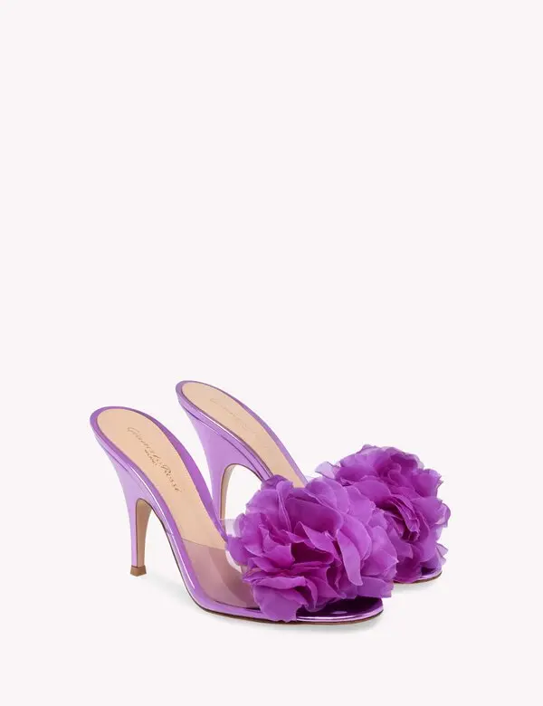 GIANVITO ROSSI Igea Mules - Purple - Tpu