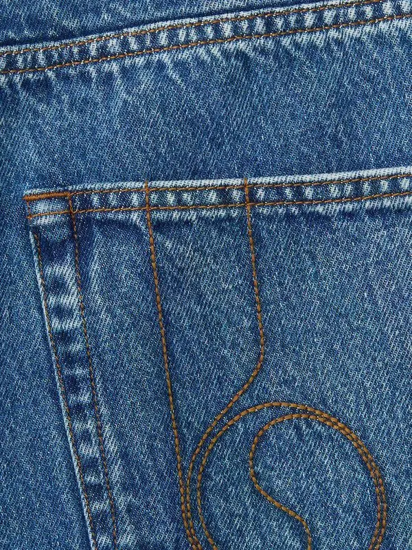 La DoubleJ Embroidered Floral Cuff Jeans