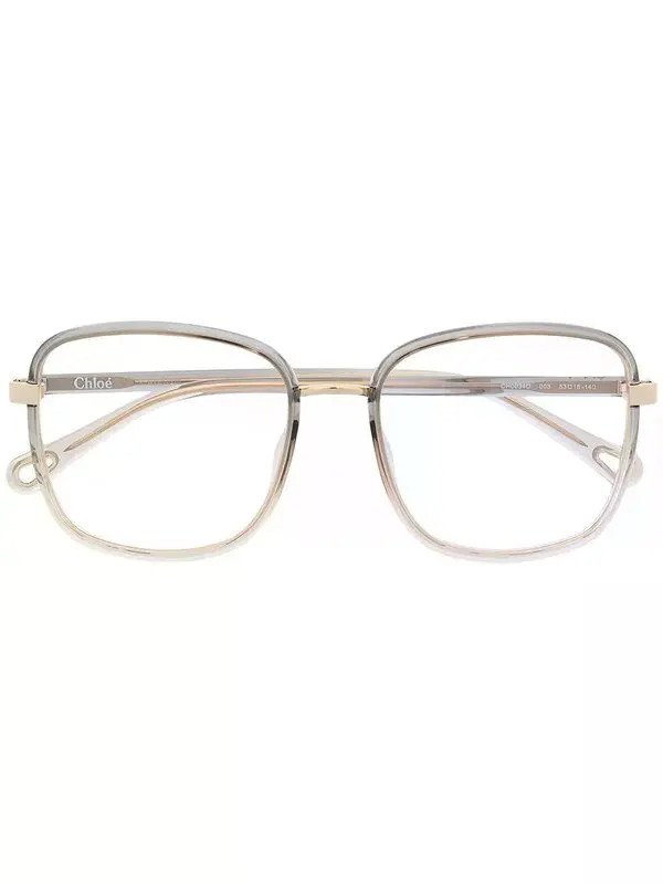 Chloé Oversized Rounded-square Frames - Gold