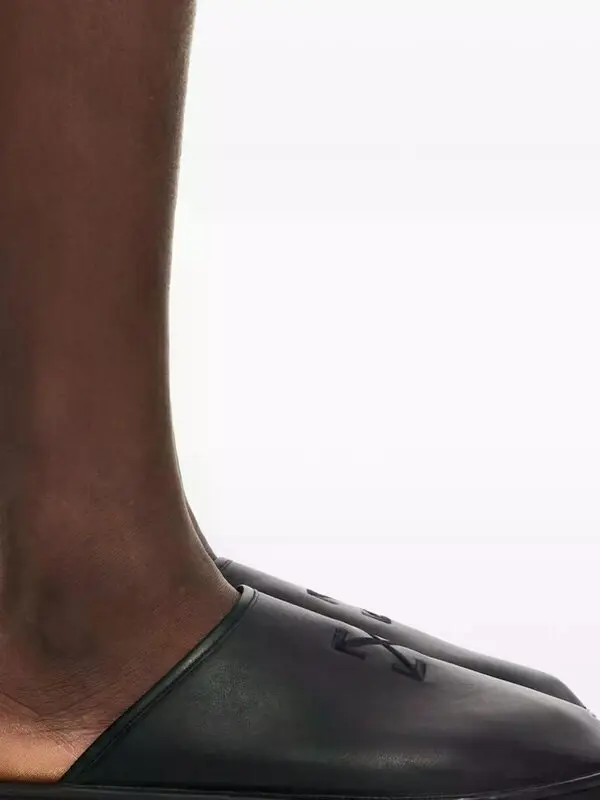 Off-White Arrow Leather Slippers