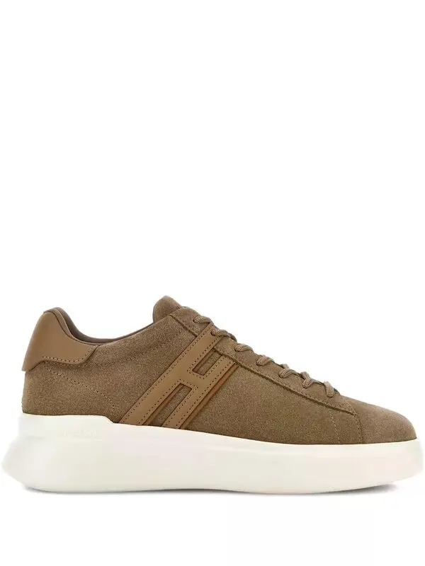 Hogan H580 Logo-appliqué Sneakers - Brown