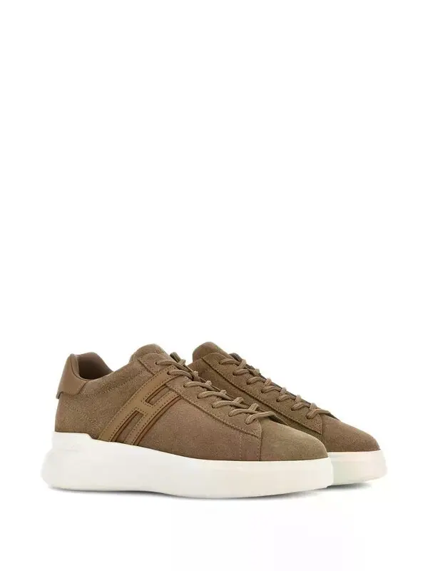 Hogan H580 Logo-appliqué Sneakers - Brown