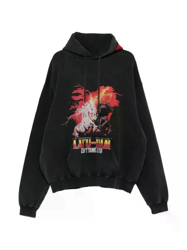 LỰU ĐẠN Graphic Print Oversized Hoodie