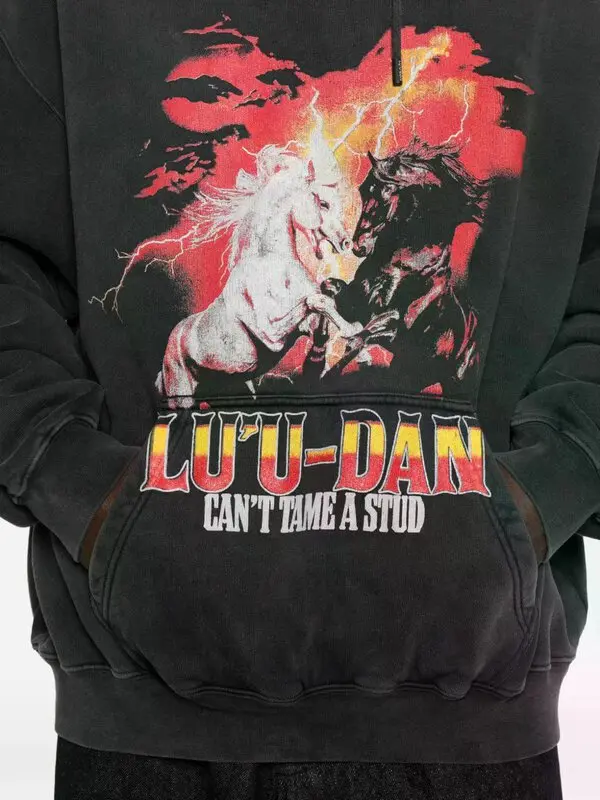 LỰU ĐẠN Graphic Print Oversized Hoodie