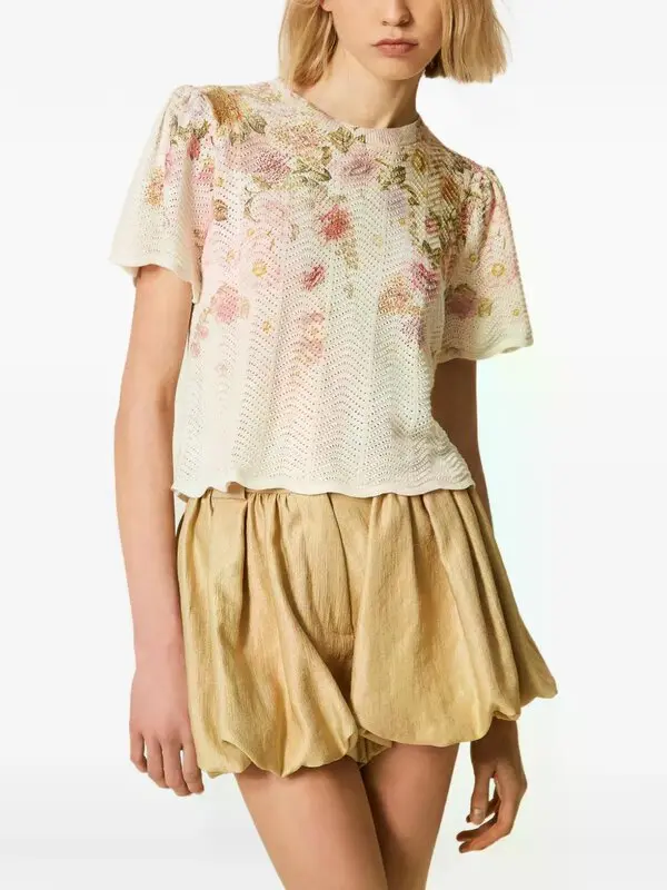 TWINSET Floral Knitted Top