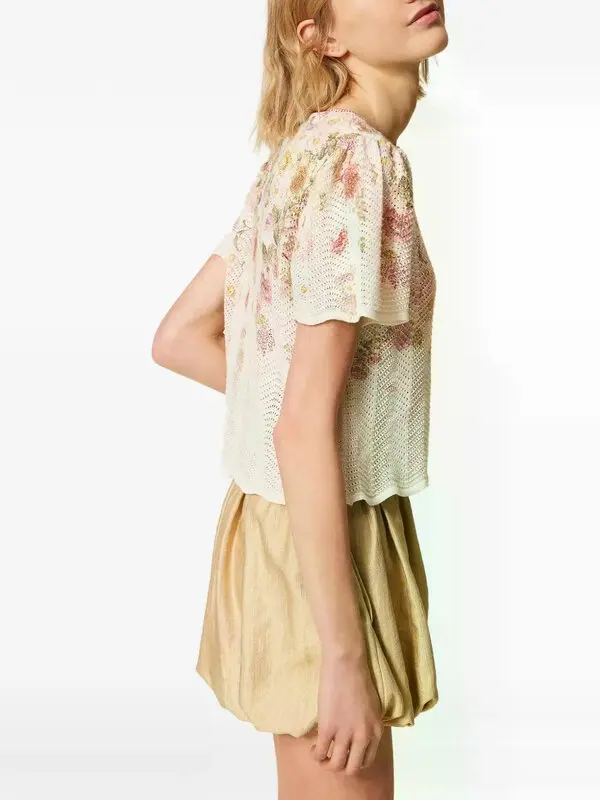 TWINSET Floral Knitted Top