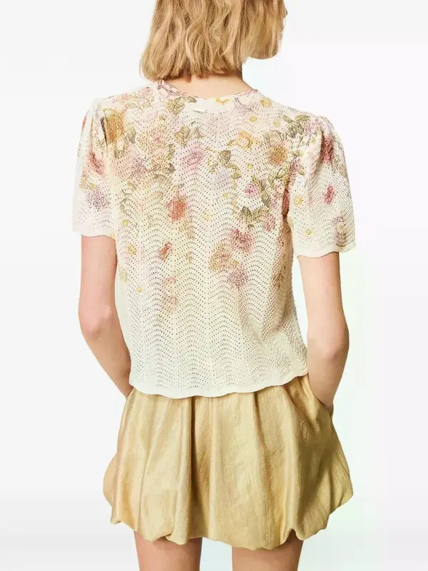TWINSET Floral Knitted Top