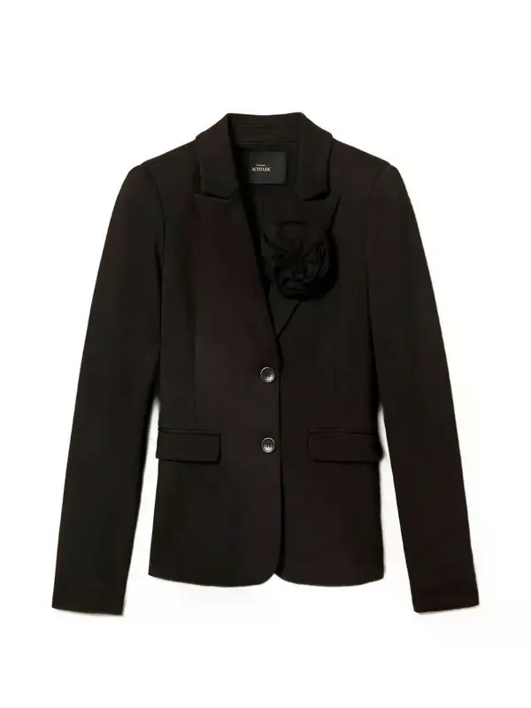 TWINSET Single-breasted Blazer With Detachable Floral Brooch