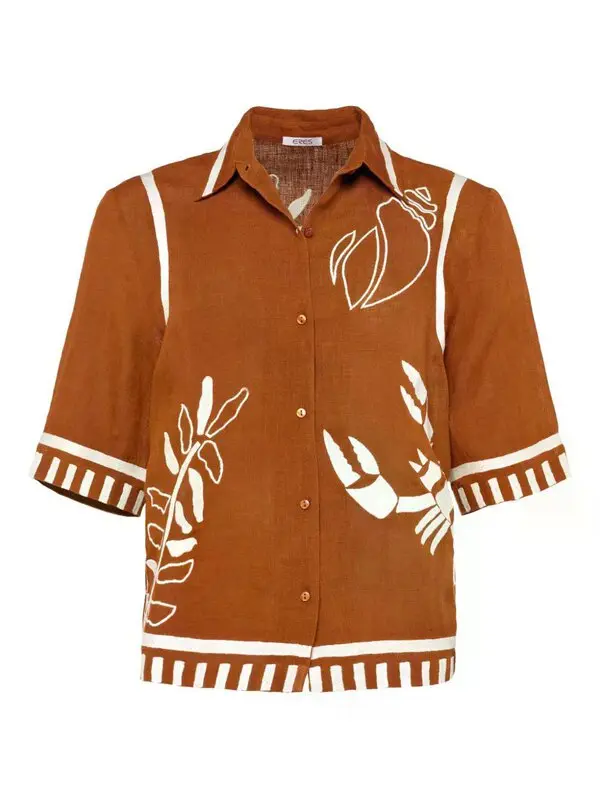 ERES Button-up Shirt - Brown