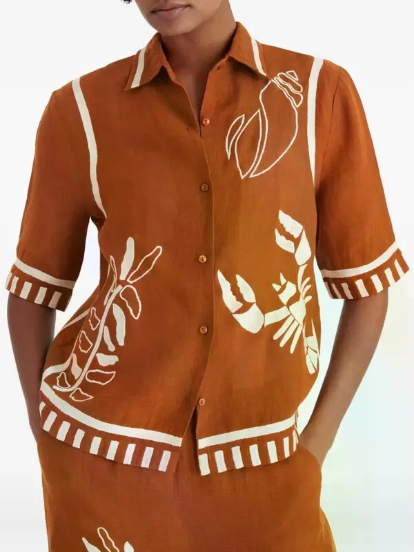 ERES Button-up Shirt - Brown