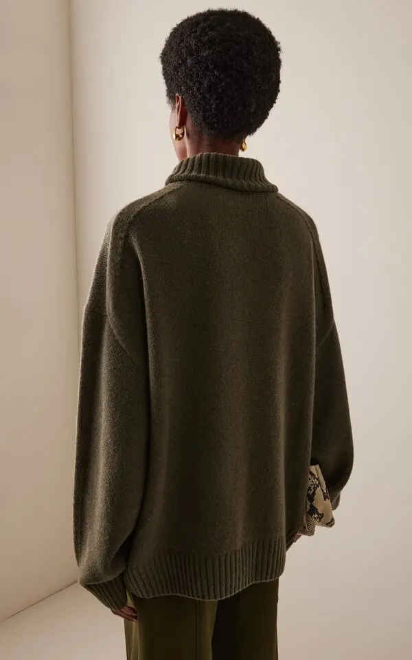 Another Tomorrow Oversized Luxe Turtleneck