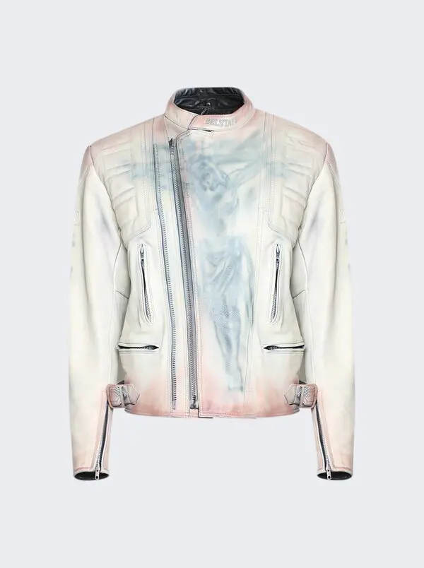 LA MASKARADE Printed Leather Motorcycle Jacket