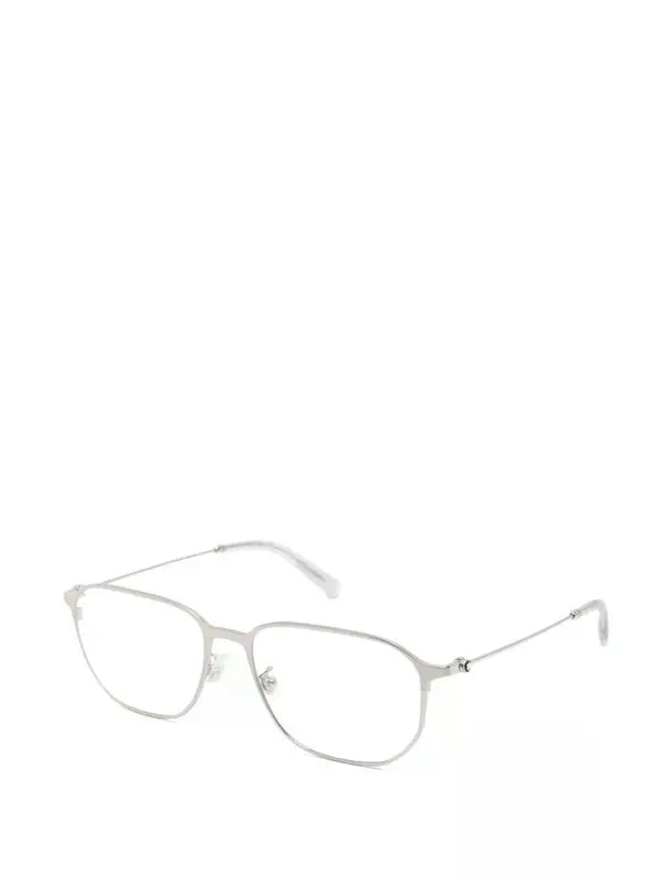 Montblanc Square-frame Glasses - Silver