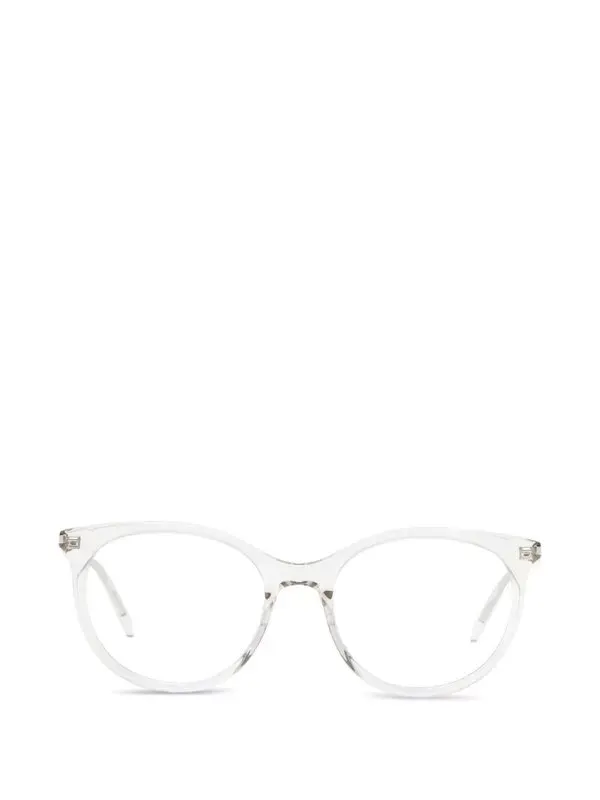 Saint Laurent Geometric Frame Glasses - Neutrals