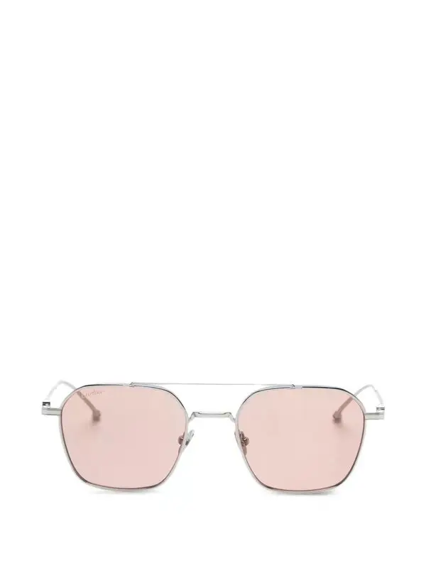 Cartier Geometric Frame Sunglasses - Silver