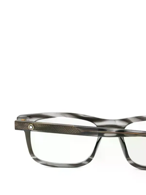 Montblanc Square-frame Eyeglasses - Grey