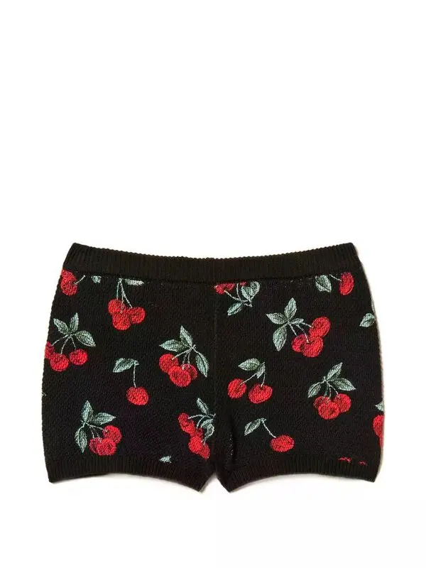 TWINSET Cherry Pattern Knit Shorts