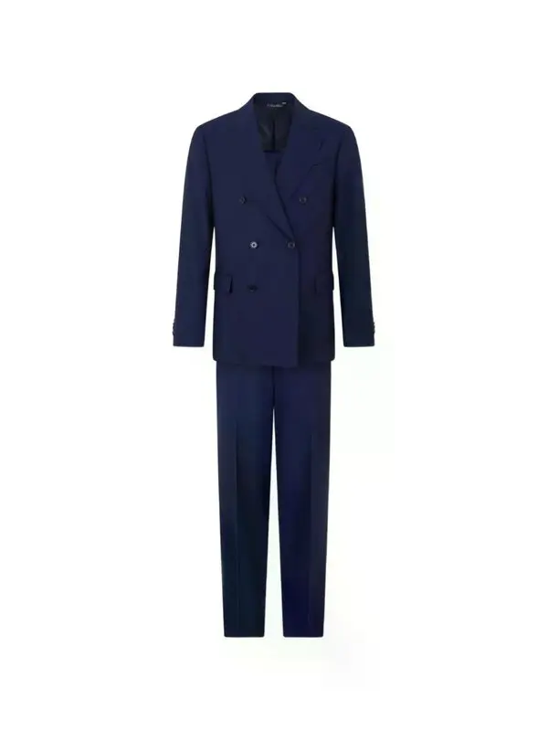 Brooks Brothers Double-breasted Weave Virgin Wool Suit