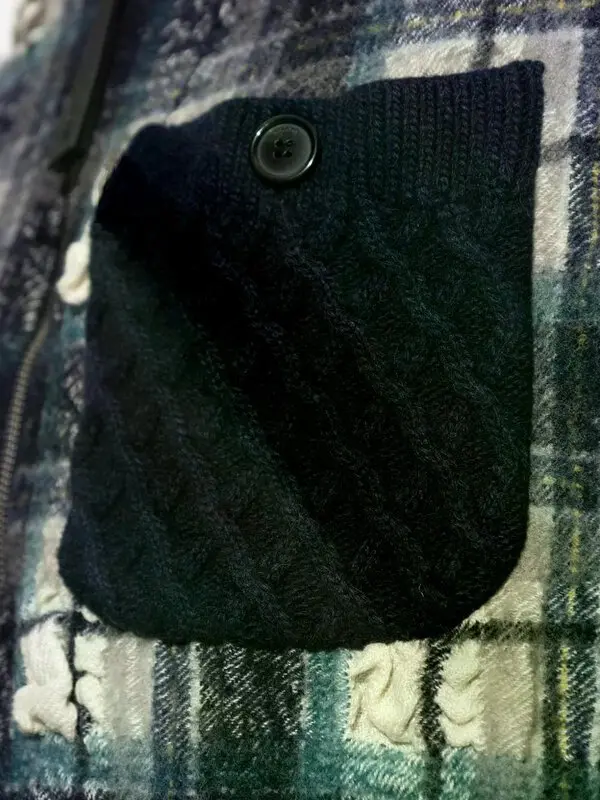Loewe Plaid Hooded Jacket - Blue