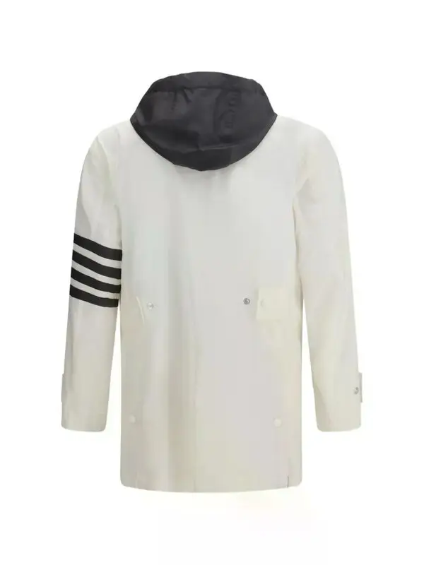 Thom Browne Stripe-detail Hooded Coat