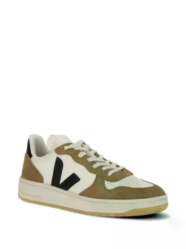 VEJA V-10 Logo-patch Sneakers - Neutrals