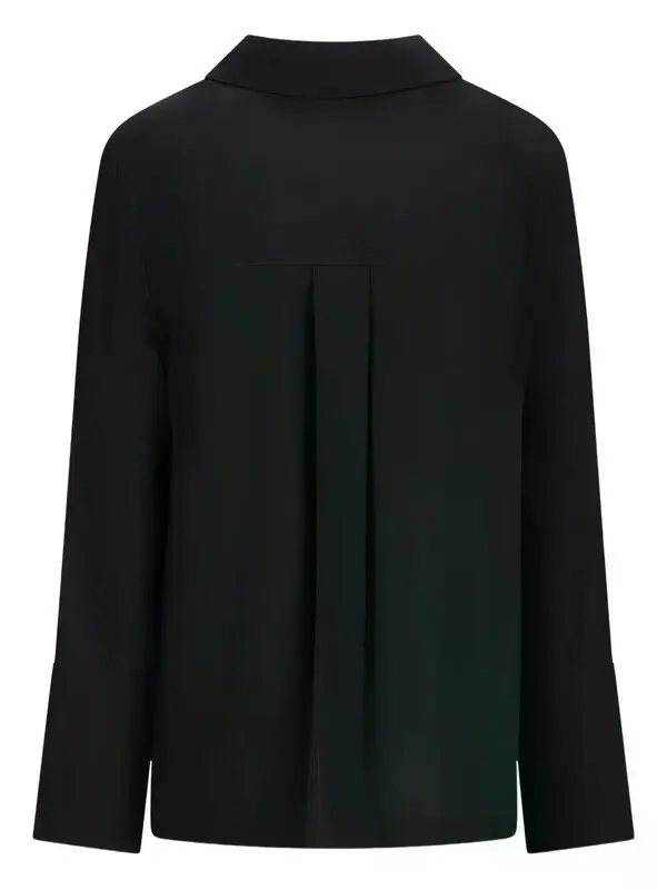 Max Mara Dover V-neck Polo Top - Black